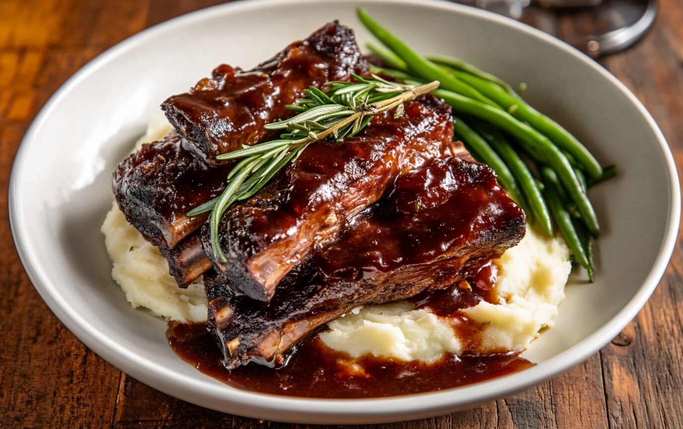 Quick Red Wine Braised Ribs - SoyRice Kitchen