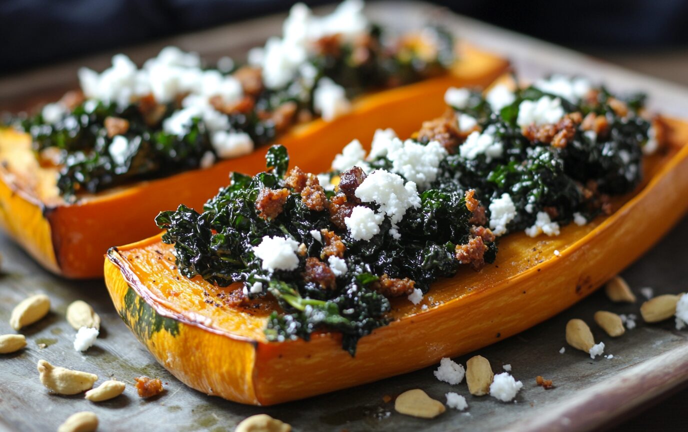 Quick Spiced Squash and Kale Roast - SoyRice Kitchen