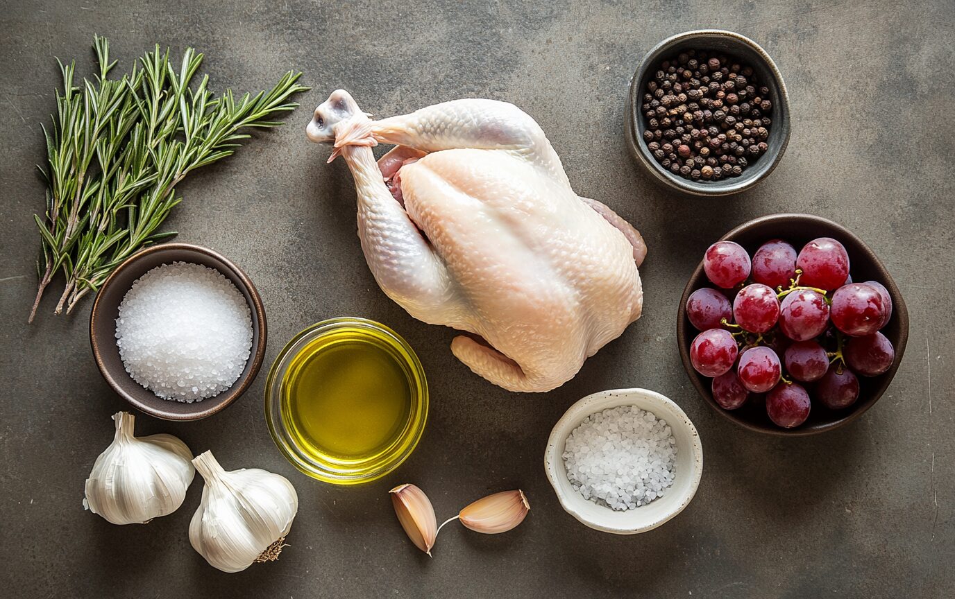 Simple Herb-Infused Chicken with Roasted Grapes - SoyRice Kitchen