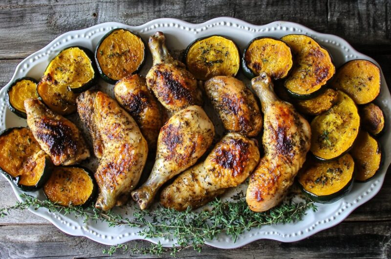 Perfect Herbed Roast Chicken with Acorn Squash and Sumac Butter ...