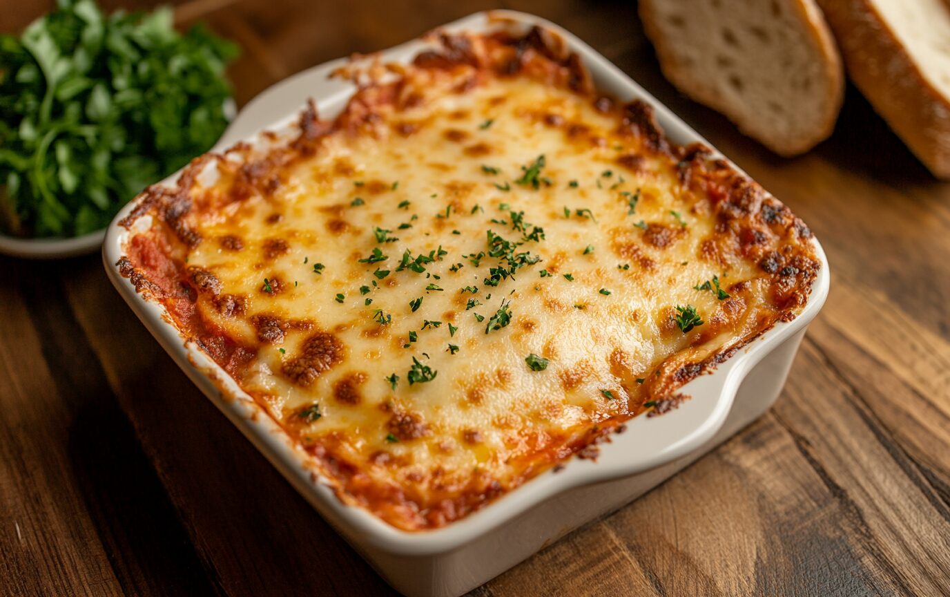 Creamy Cheese Layered Pasta Bake - SoyRice Kitchen