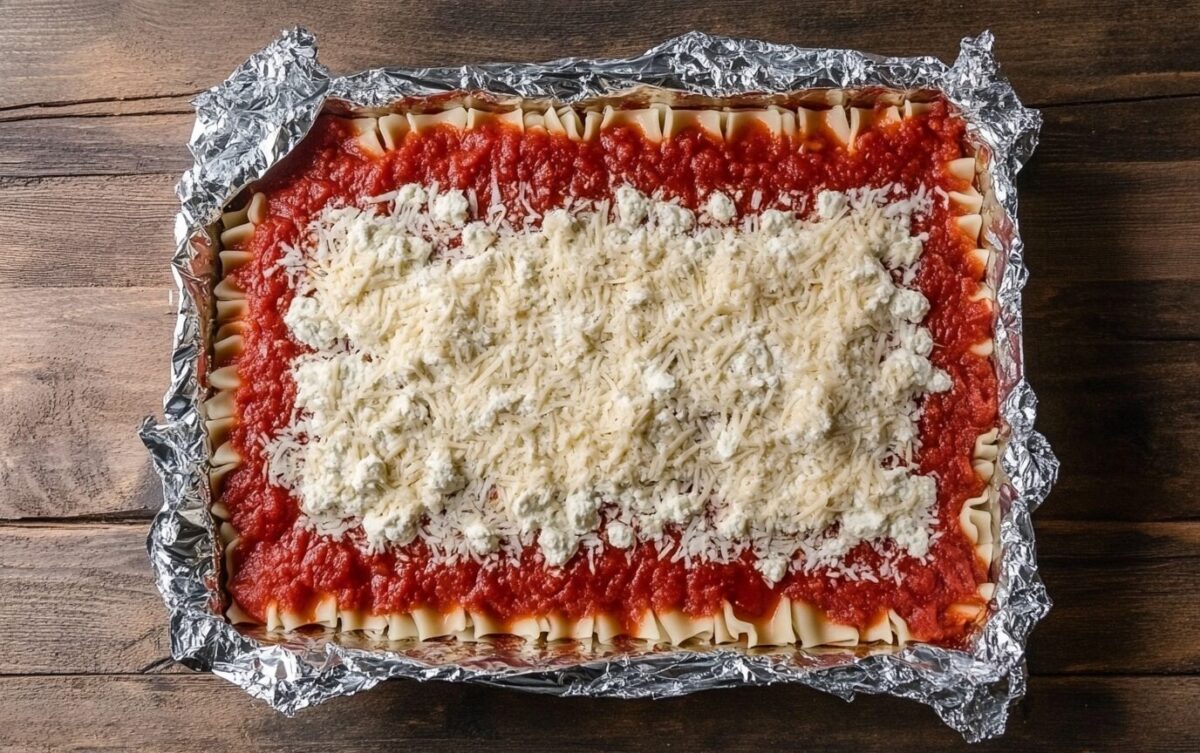 Creamy Cheese Layered Pasta Bake - SoyRice Kitchen