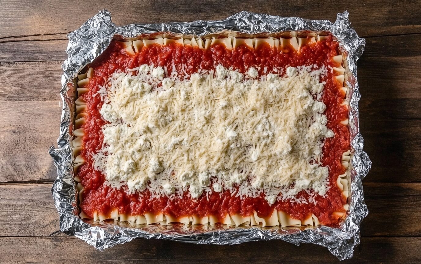 Creamy Cheese Layered Pasta Bake - SoyRice Kitchen