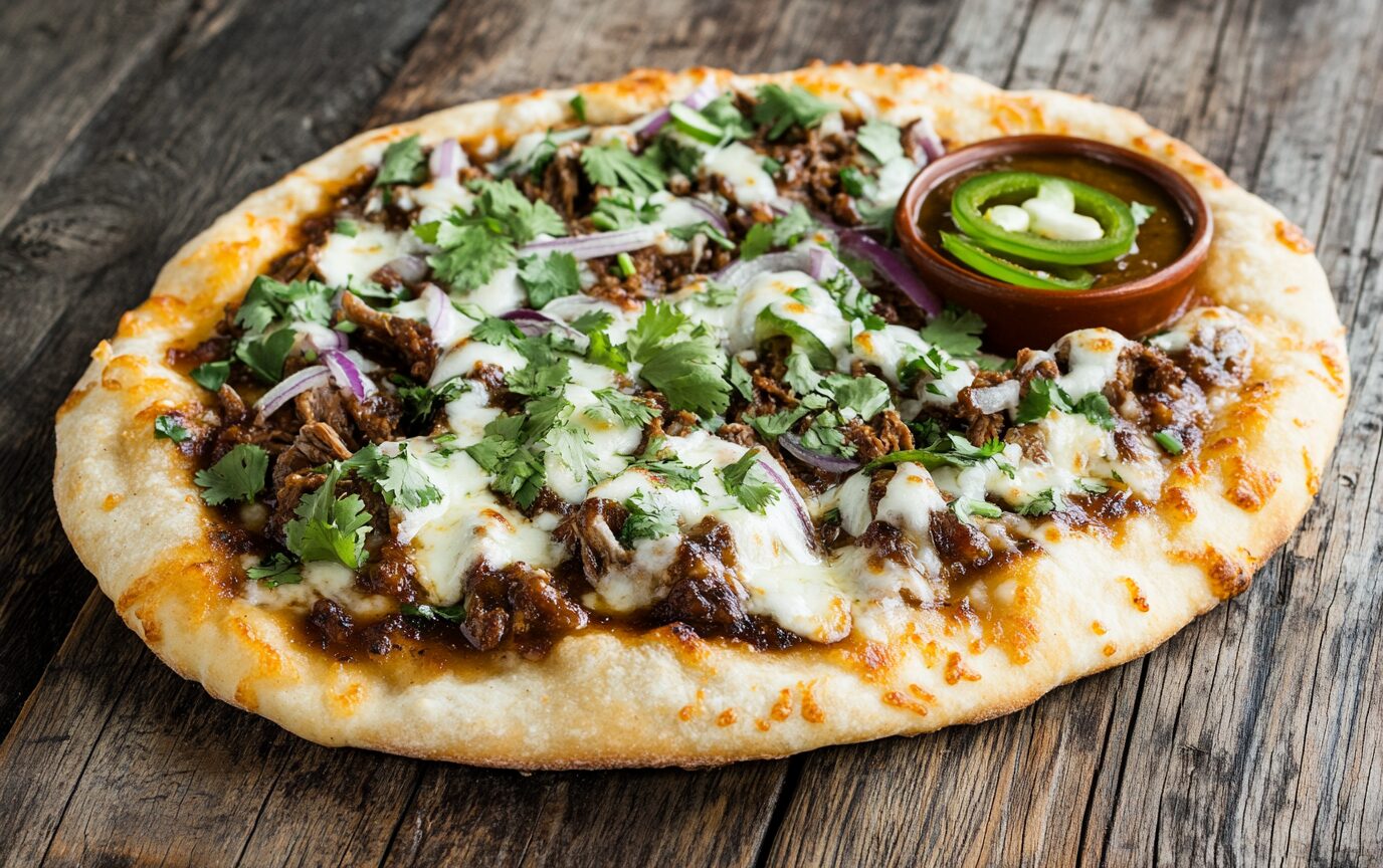Birria Flatbread Pizza - SoyRice Kitchen