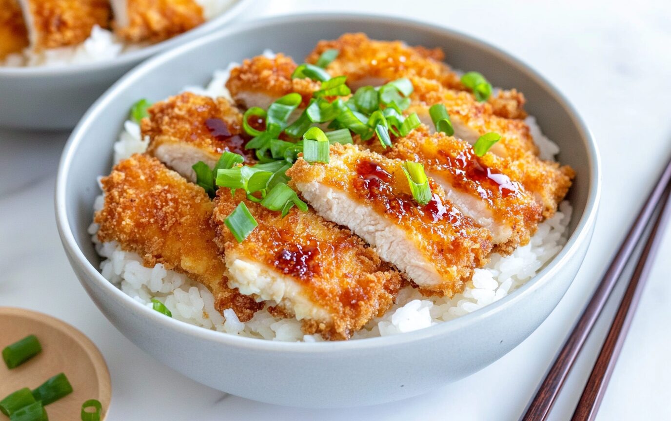 Crispy Chicken Katsu Rice Bowl - SoyRice Kitchen