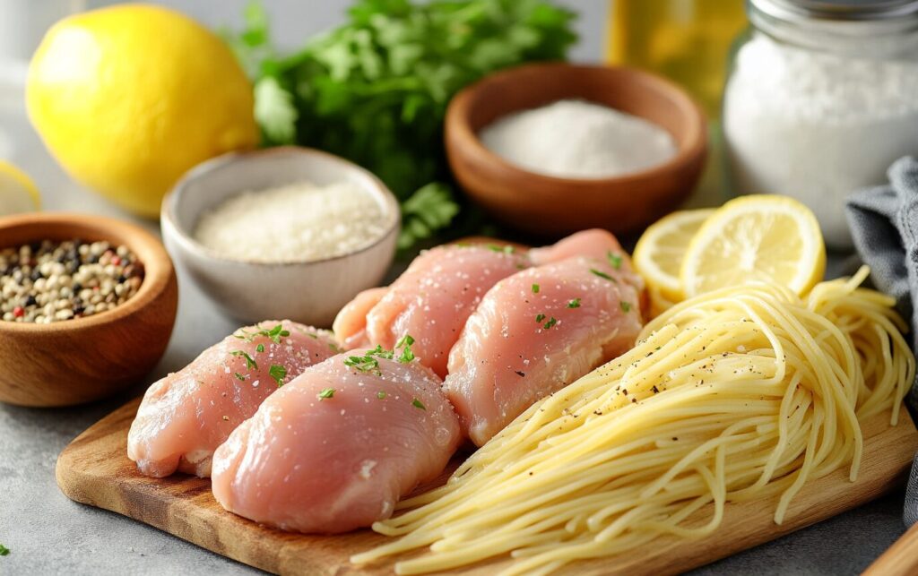 Lemon Chicken Linguini - SoyRice Kitchen