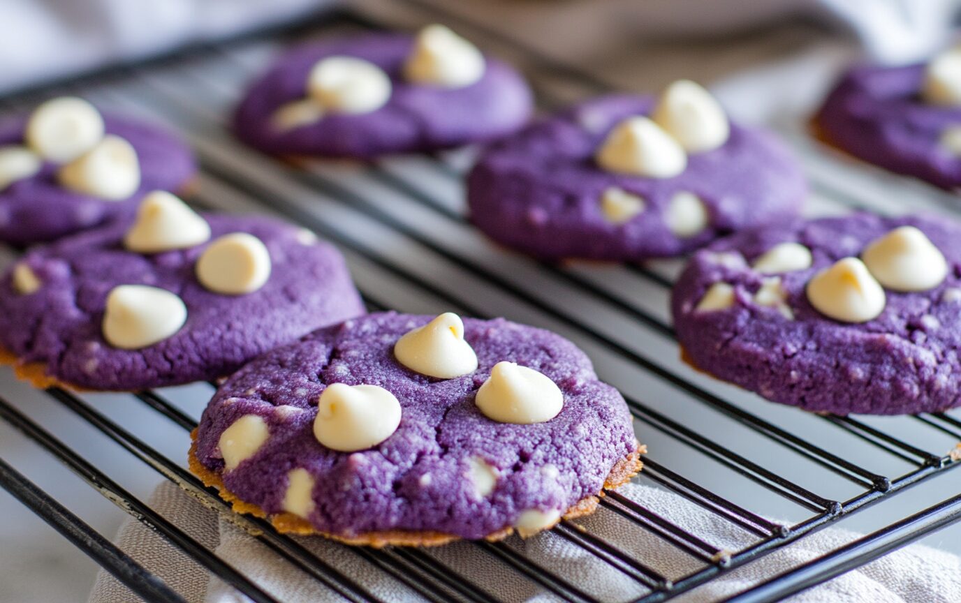 Ube White Chocolate Chip Cookies - SoyRice Kitchen