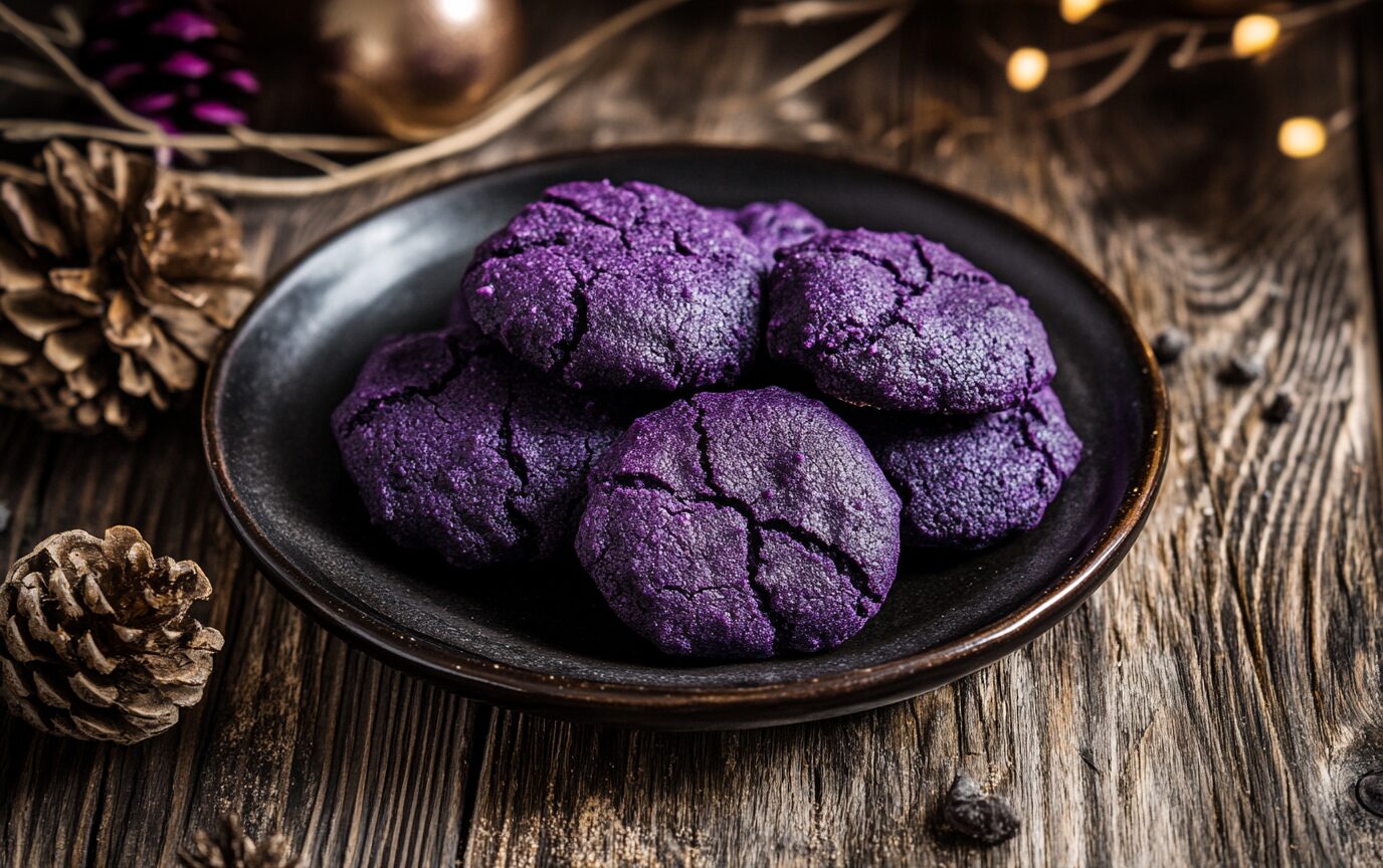 Vibrant Purple Cookie Crinkles - SoyRice Kitchen