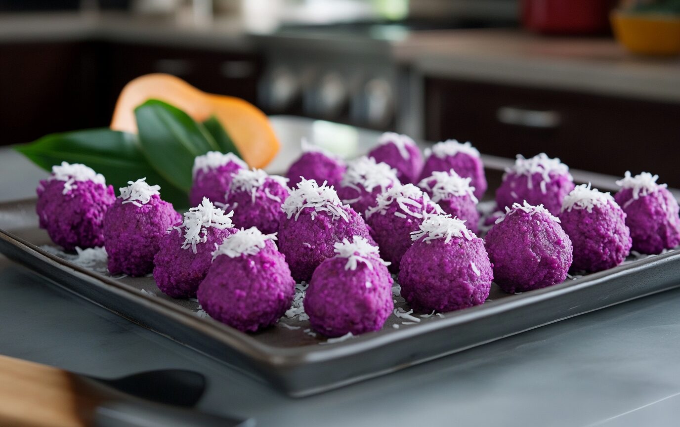 Purple Yam Bites - SoyRice Kitchen
