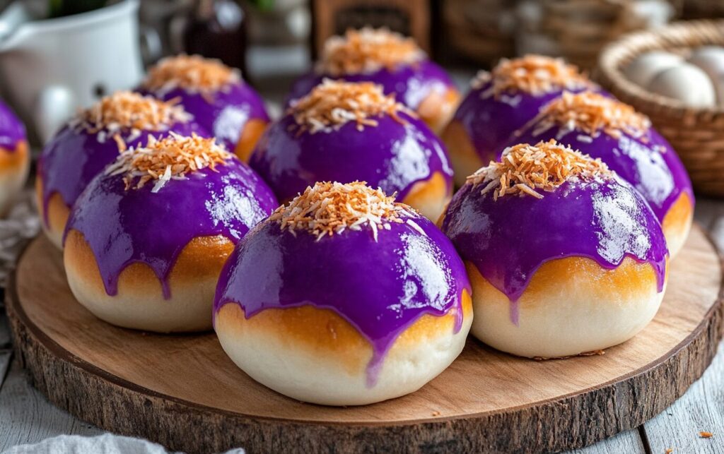 Purple Sweet Bread Rolls - SoyRice Kitchen
