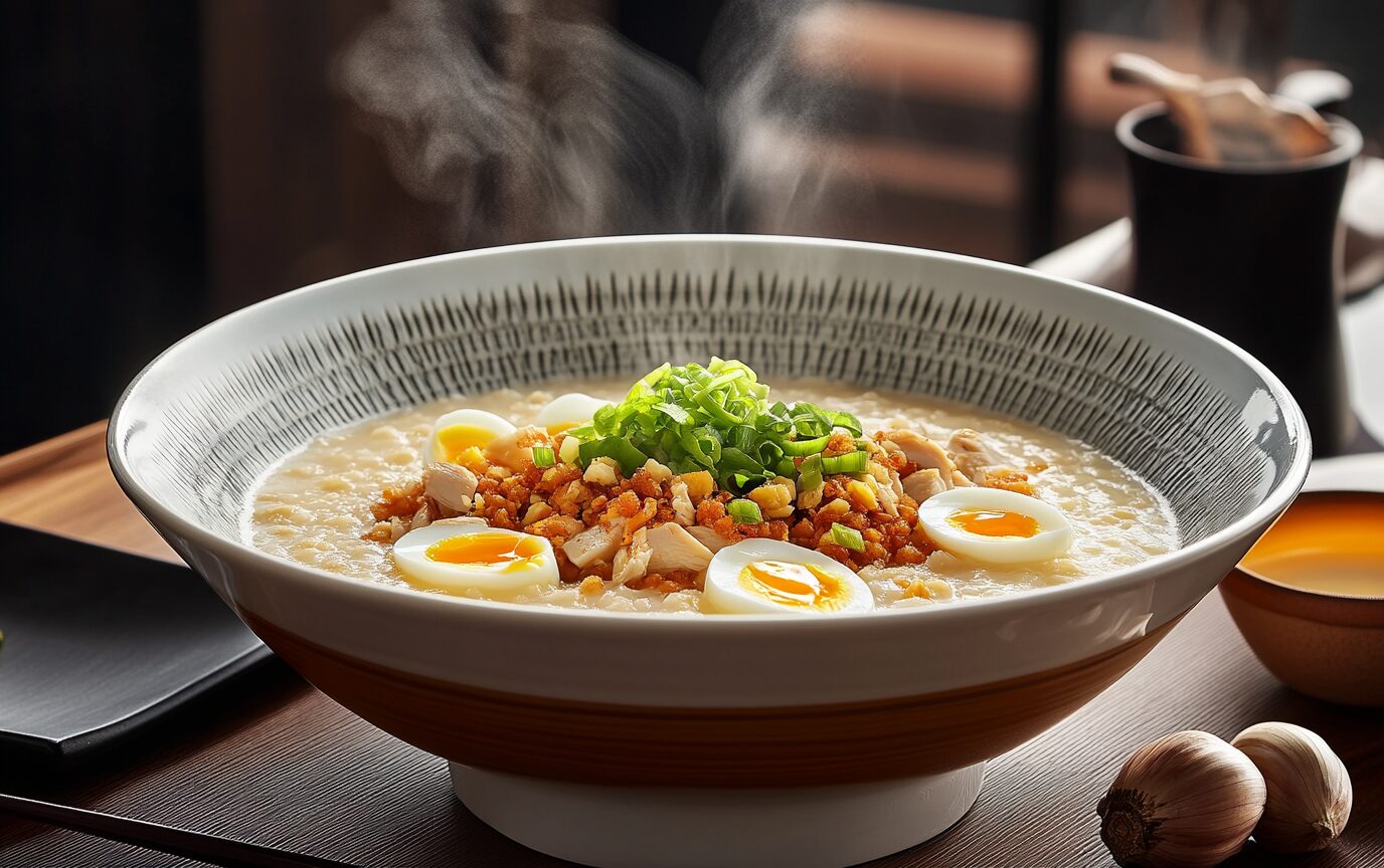 Chicken Rice Congee - SoyRice Kitchen