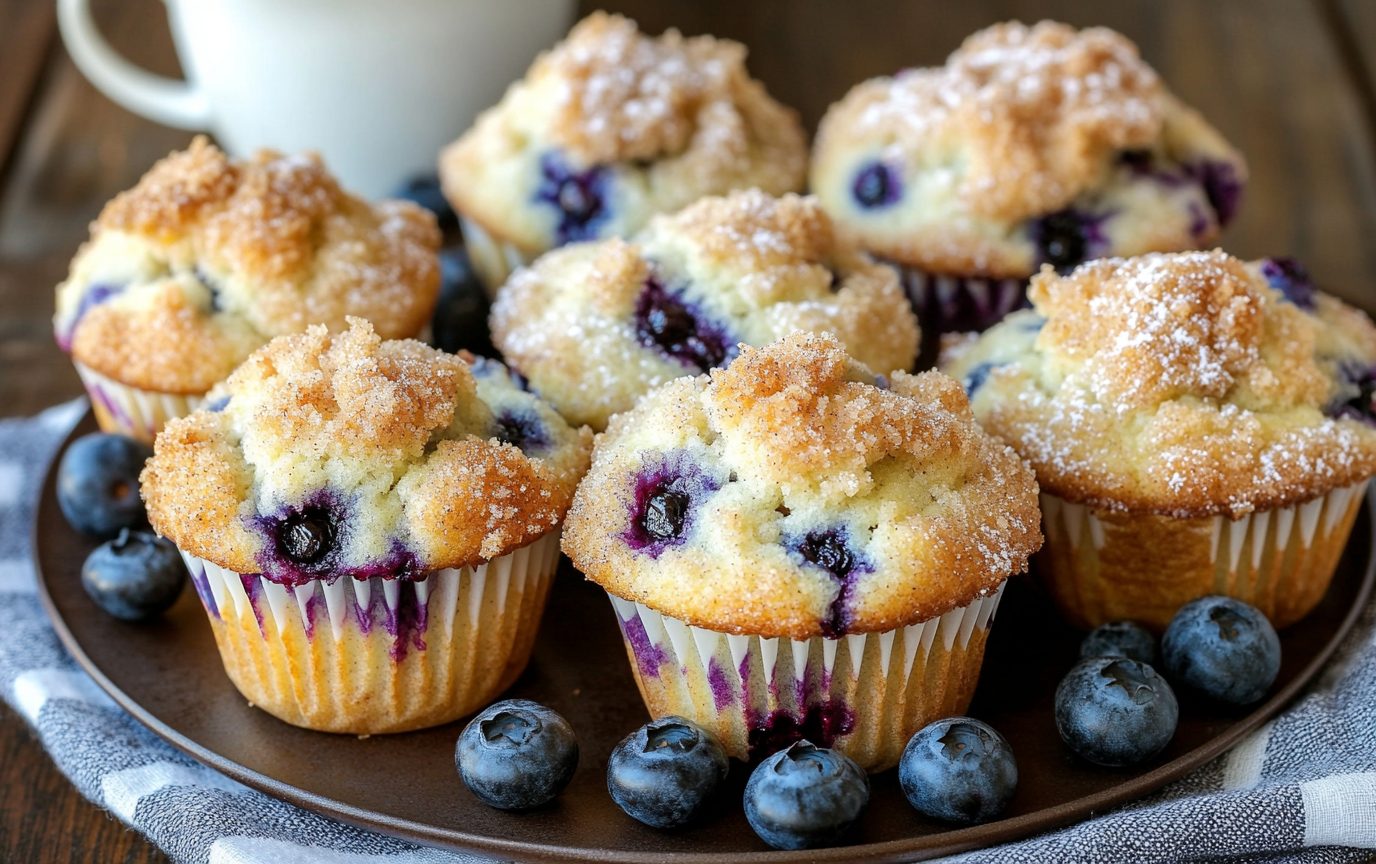 Classic Blueberry Muffins - SoyRice Kitchen