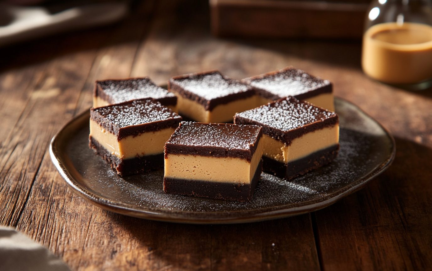 Creamy Peanut Butter Squares - SoyRice Kitchen