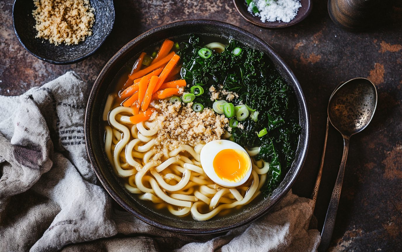 Quick UDon Noodle soup - SoyRice Kitchen