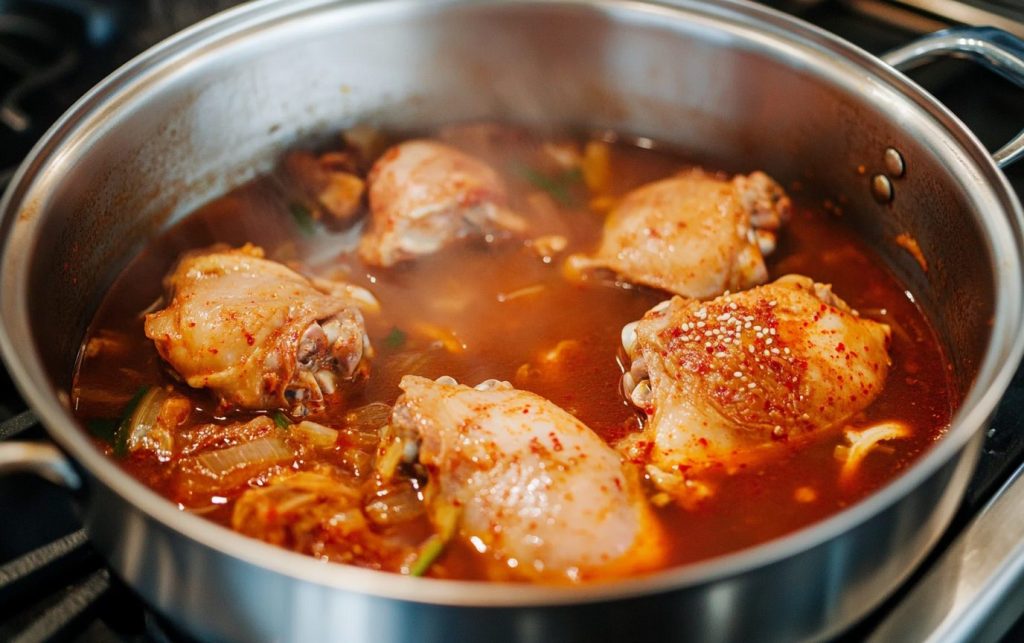 Korean Chicken Rice Noodle Soup - SoyRice Kitchen