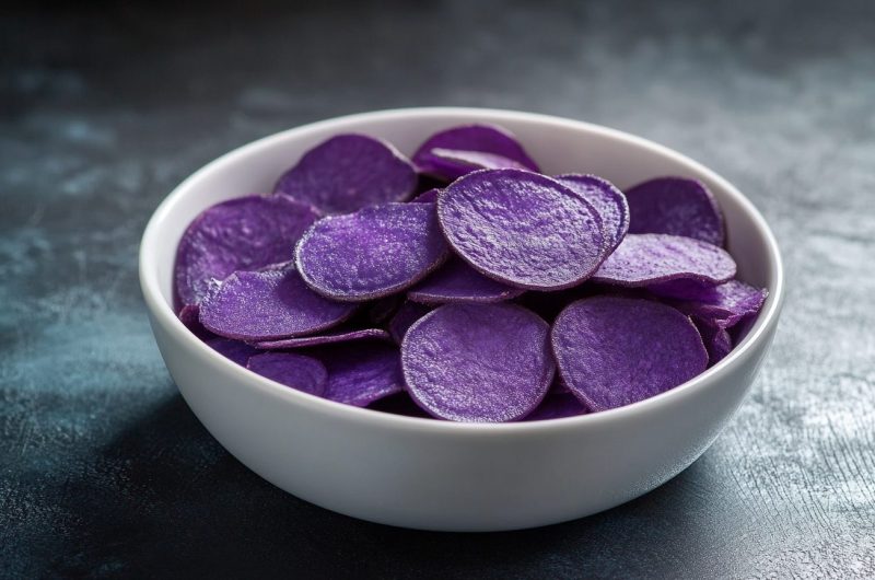 Crispy Purple Sweet Potato Chips - SoyRice Kitchen