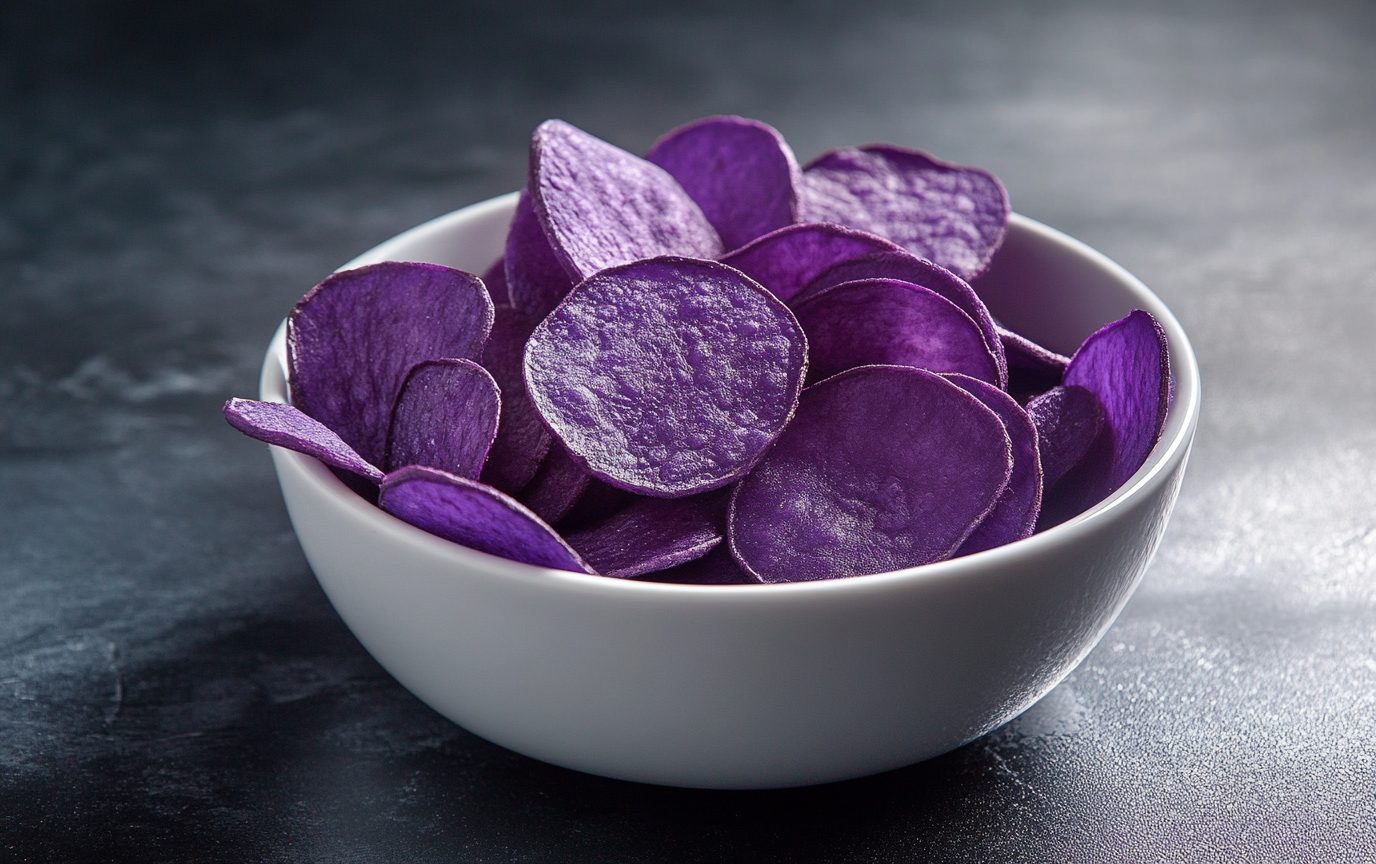 Crispy Purple Sweet Potato Chips - SoyRice Kitchen