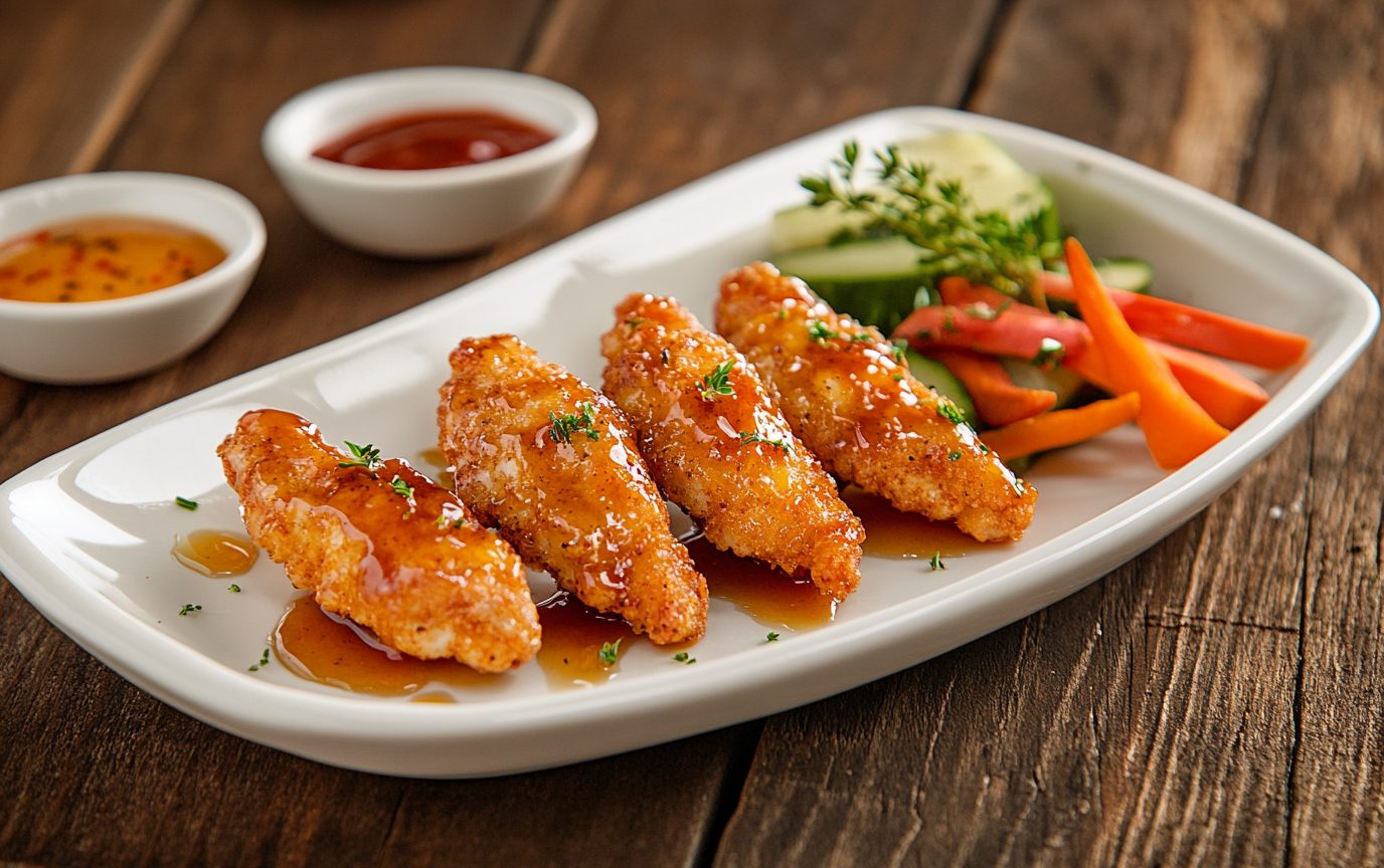 Spicy Honey Chicken Strips - SoyRice Kitchen