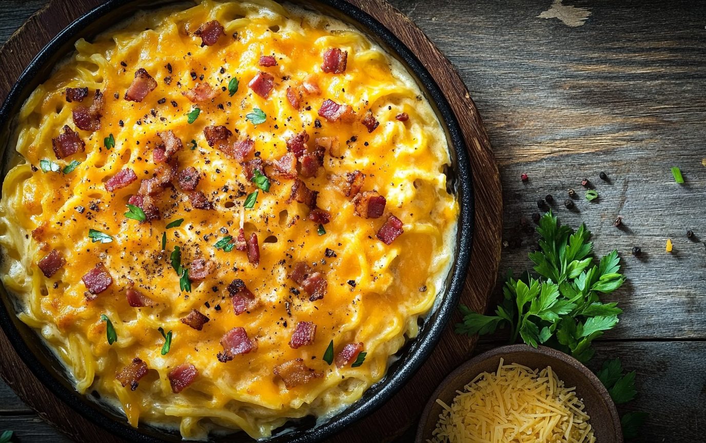 Cheesy Spicy Ramen Carbonara - SoyRice Kitchen