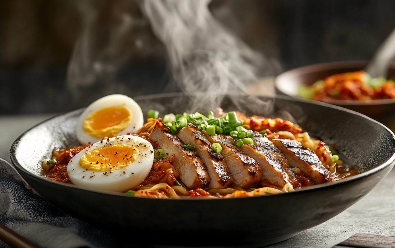 Korean Fire Chicken Noodle Soup - SoyRice Kitchen