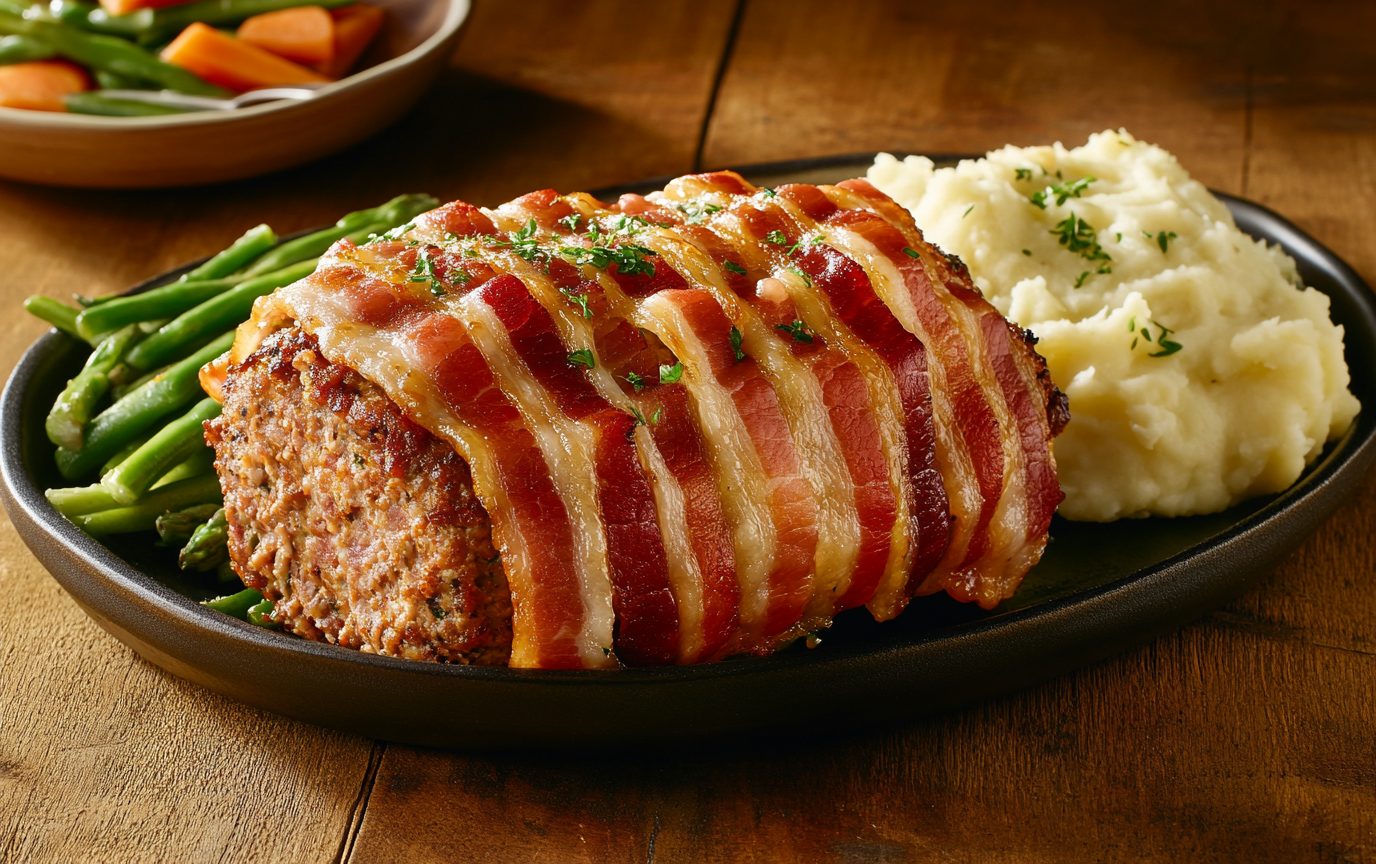 Crispy Bacon-Crusted Meatloaf - SoyRice Kitchen