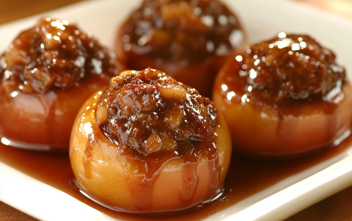 Quick Microwave Stuffed Apples - SoyRice Kitchen