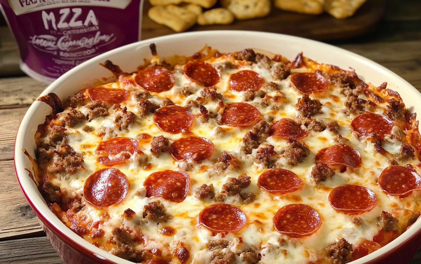 Cheesy Pizza Dip - SoyRice Kitchen