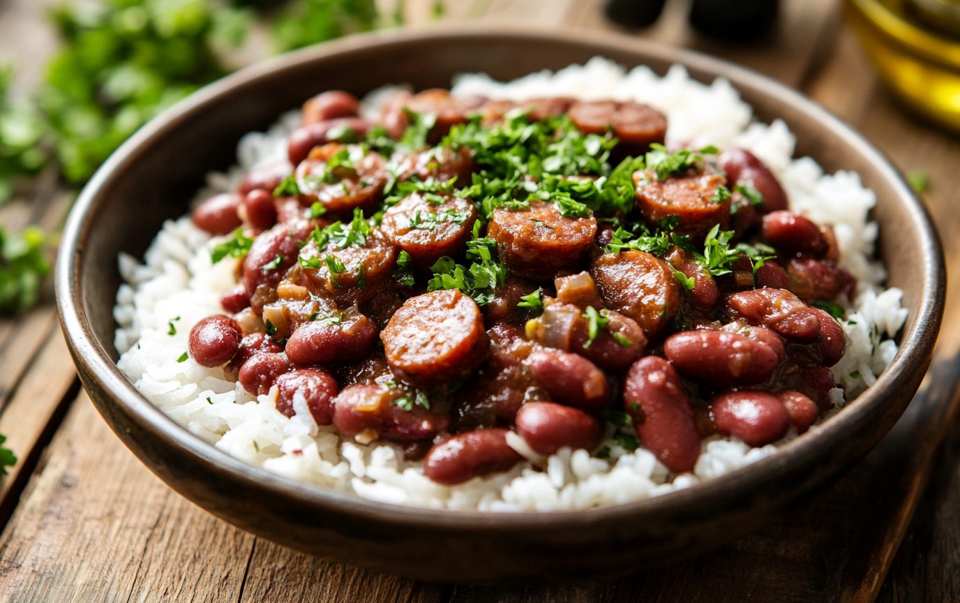 Cajun Red Beans & Rice Bowl - SoyRice Kitchen