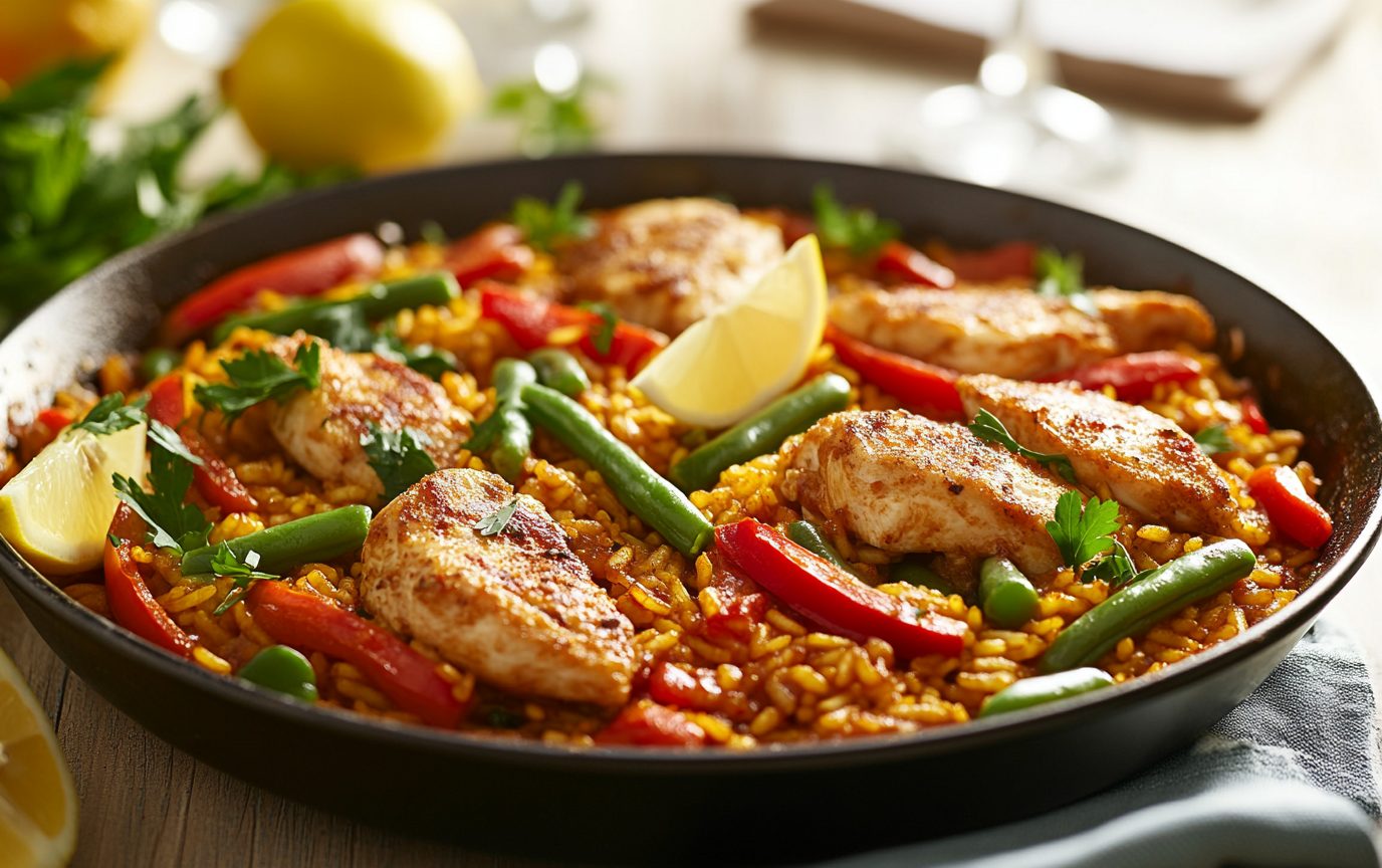 Rustic Chicken Paella - SoyRice Kitchen