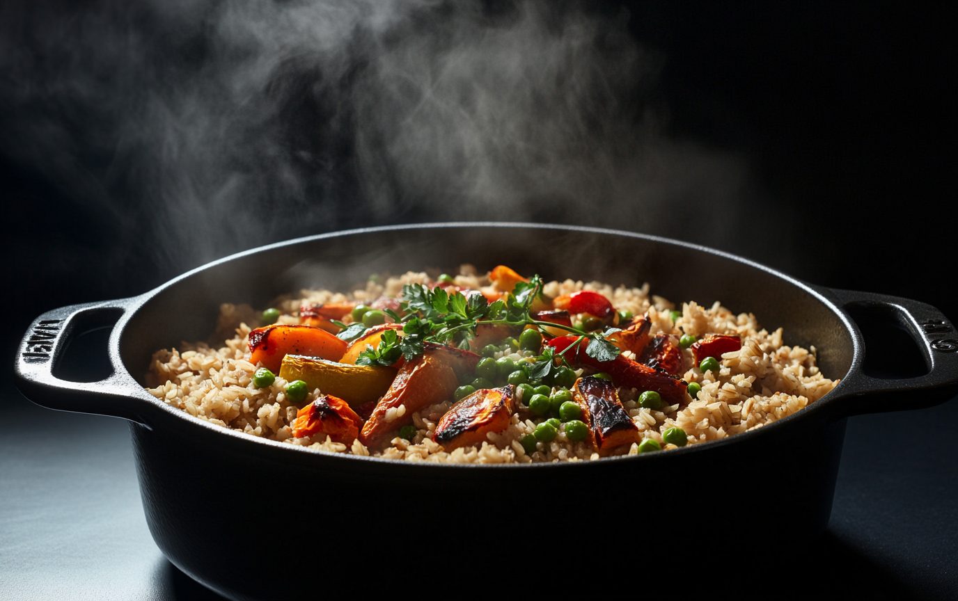 Simple Veggie Paella - SoyRice Kitchen