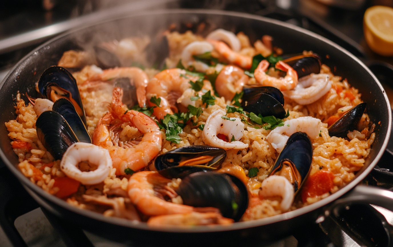 Quick Seafood Rice - SoyRice Kitchen
