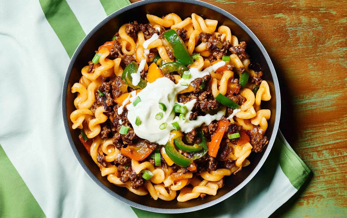 Easy Rustic Southwest Pasta Skillet - SoyRice Kitchen