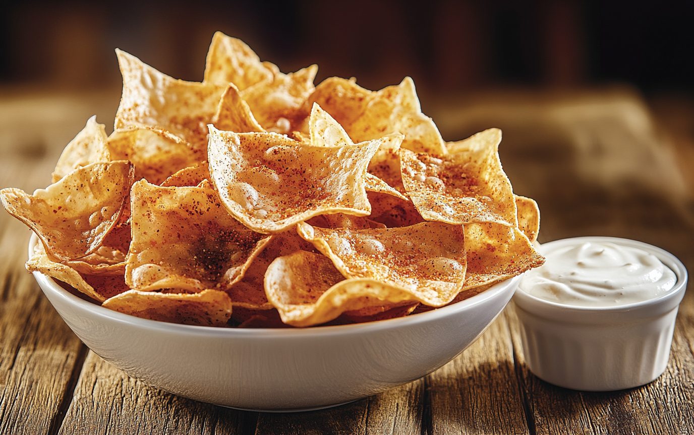 Crispy Cajun Wonton Crisps - SoyRice Kitchen