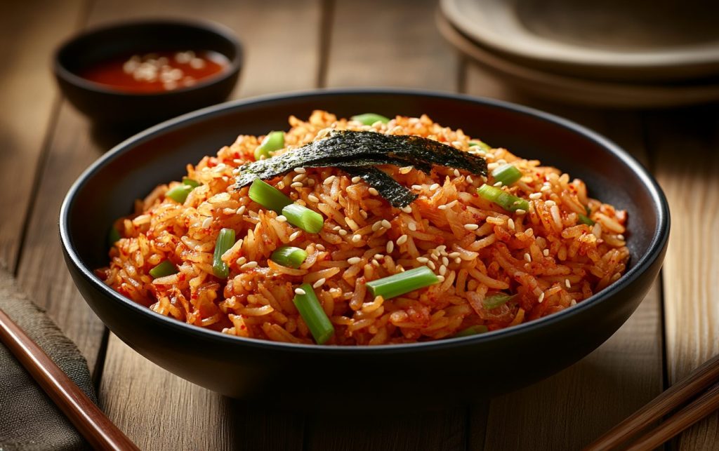 Spicy Kimchi Rice Stir-Fry - SoyRice Kitchen