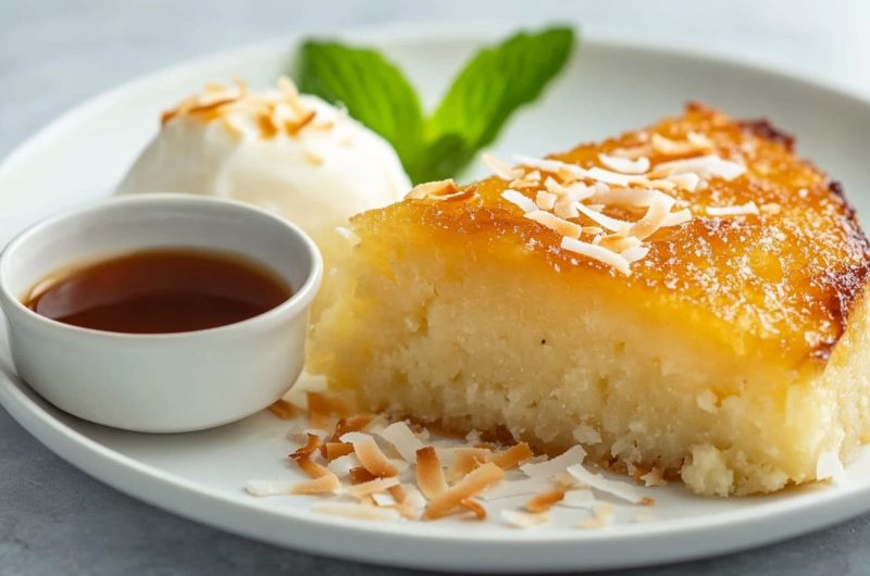 Tropical Cassava Pudding - SoyRice Kitchen