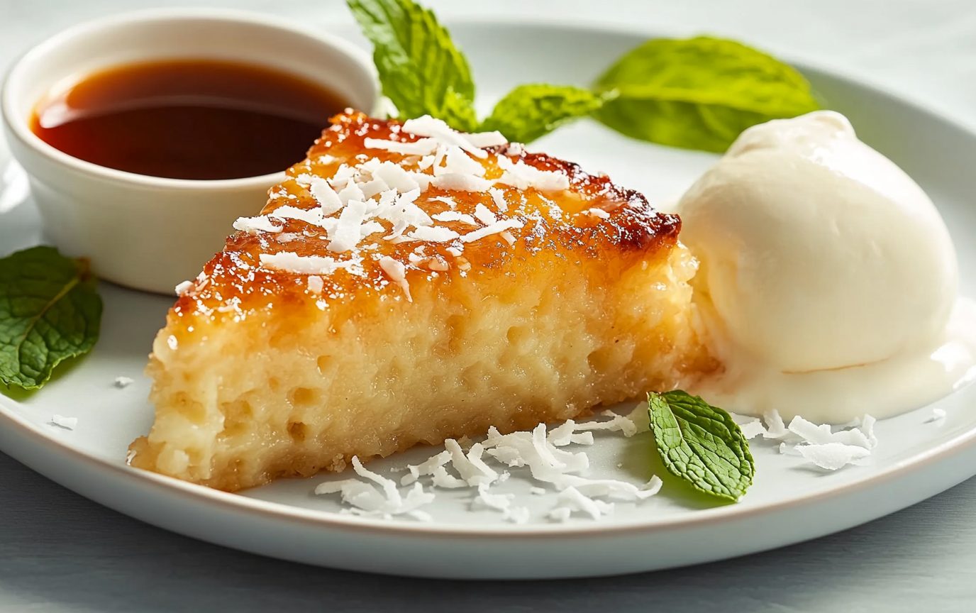 Tropical Cassava Pudding - SoyRice Kitchen