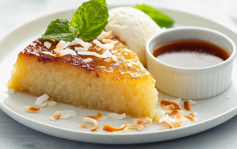 Tropical Cassava Pudding - SoyRice Kitchen