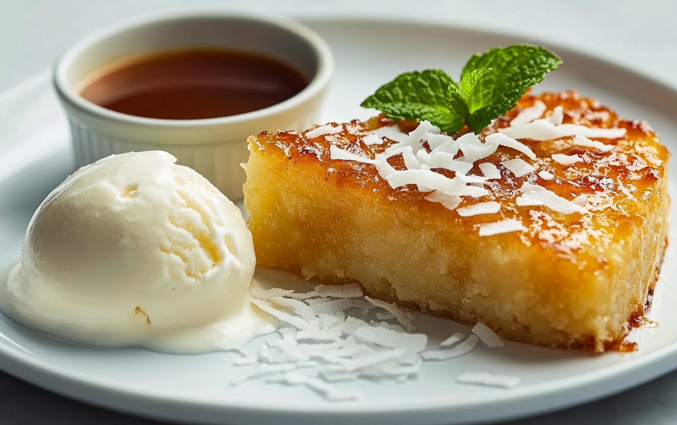 Tropical Cassava Pudding - SoyRice Kitchen