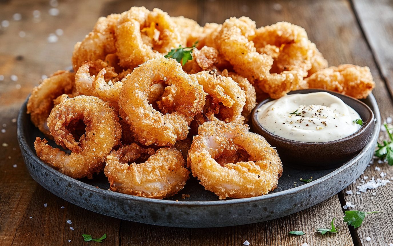 Crunchy Pepper Squid Bites - SoyRice Kitchen