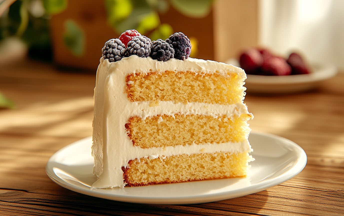 Vanilla Cream Cake - SoyRice Kitchen