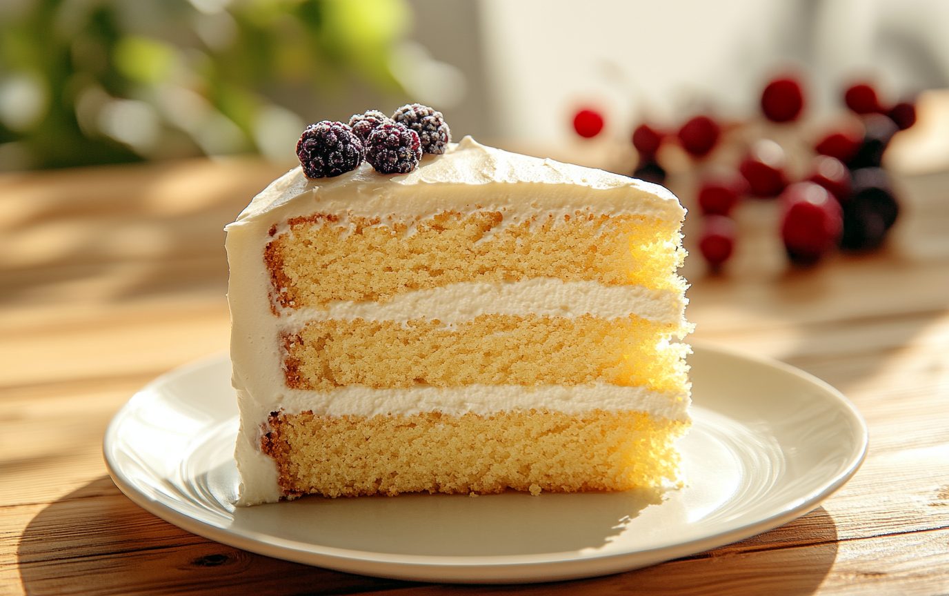 Vanilla Cream Cake - SoyRice Kitchen